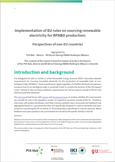 Perspectives of non-EU countries on EU rules on sourcing renewable ...