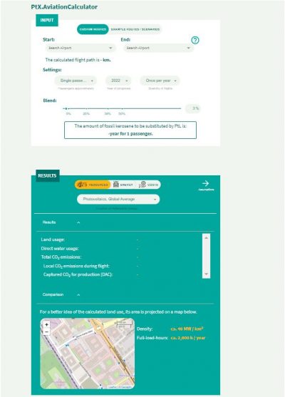 Interactive tool: PtX.AviationCalculator - PtX Hub