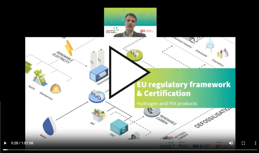Webinar: EU regulatory framework and certification in a nutshell - PtX Hub