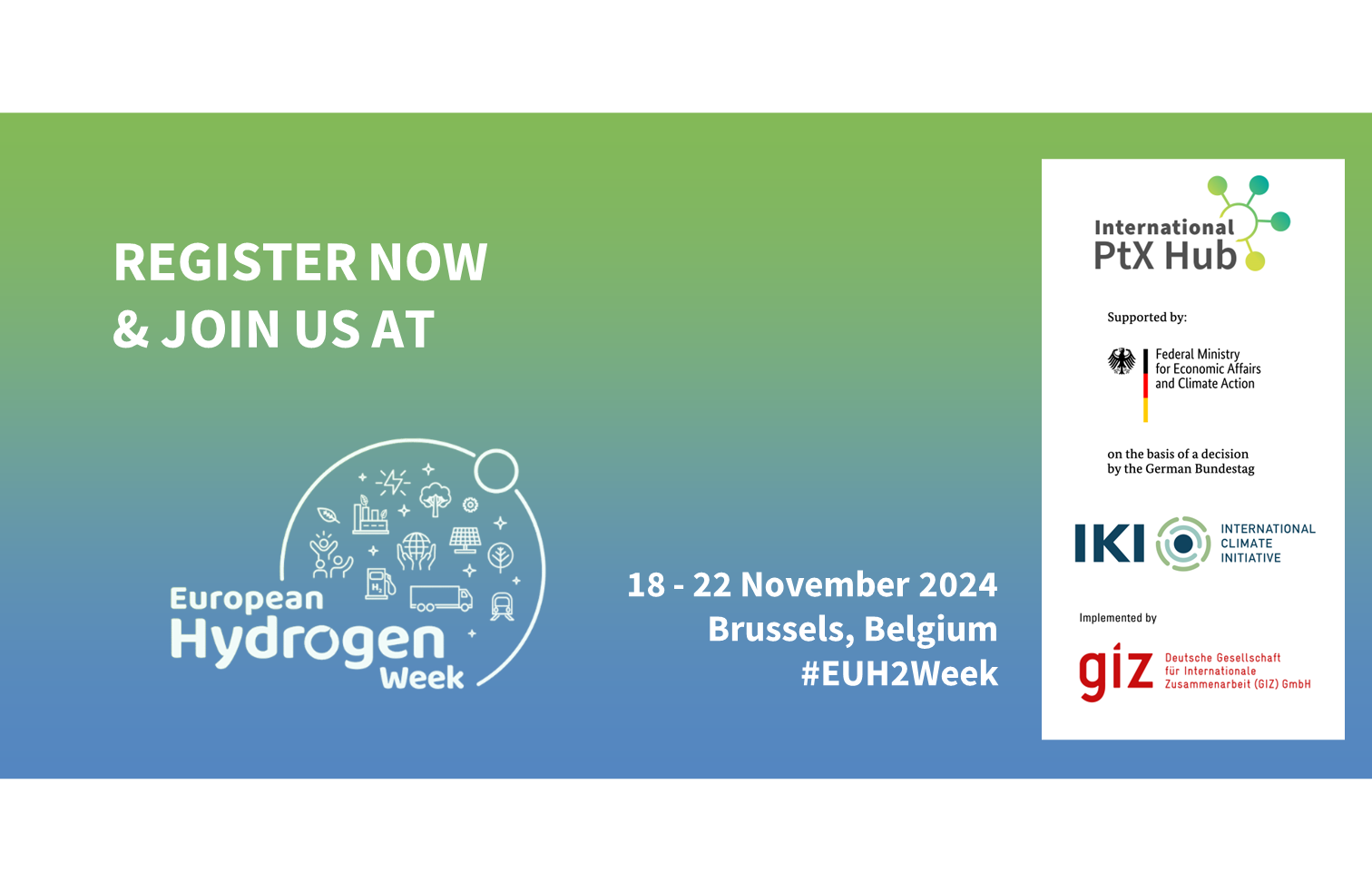 The PtX Hub proudly supports the European Hydrogen Week 2024 - PtX Hub