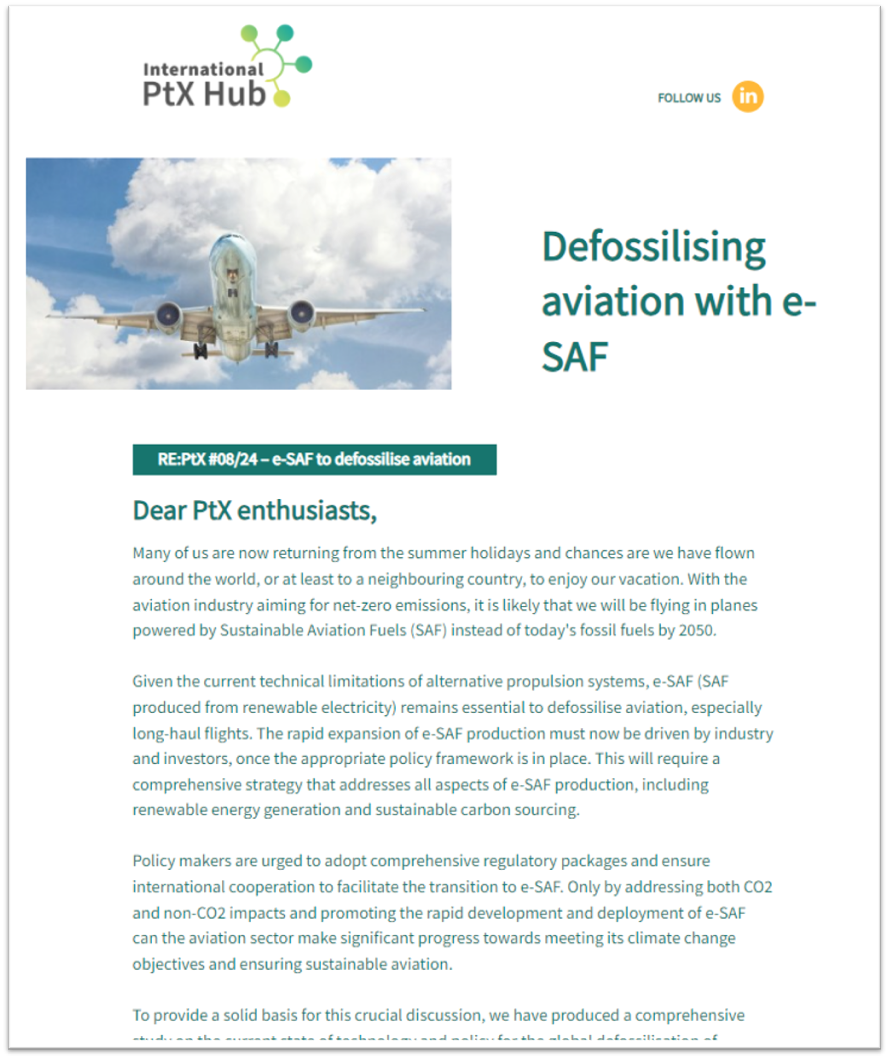 Previous "RE:PtX" newsletter editions - PtX Hub