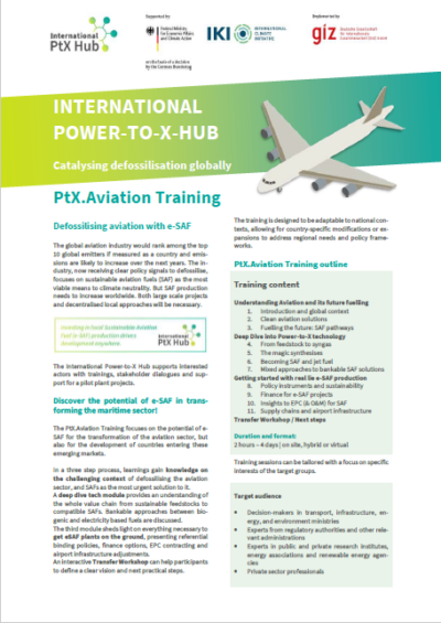 Aviation Add-on Module - PtX Hub